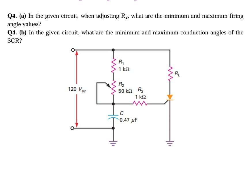 Solved Q4. (a) In the given circuit, when adjusting R2, what | Chegg.com
