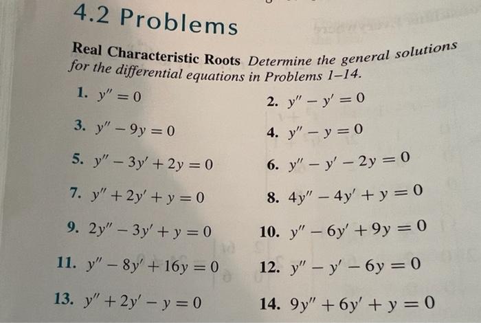 Solved 4.2 Problems Real Characteristic Roots Determine the | Chegg.com
