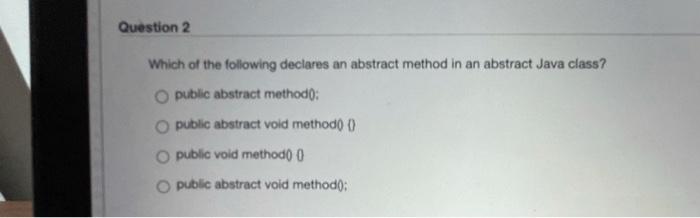 Solved Question 2 Which of the following declares an | Chegg.com