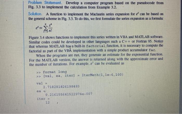 3 Example 33 Iterative Solutions Use Matlab For