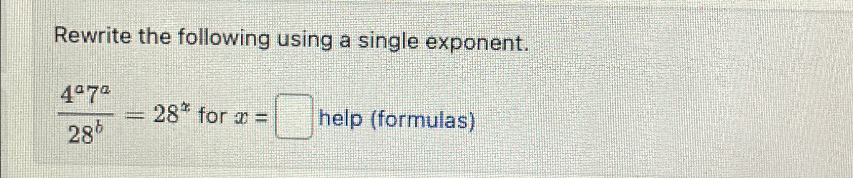 Solved Rewrite the following using a single | Chegg.com