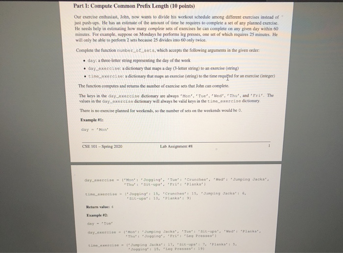 Solved Part 1: Compute Common Prefix Length (10 points) Our | Chegg.com