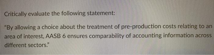 Solved Critically evaluate the following statement: Solved Critically evaluate the following statement: