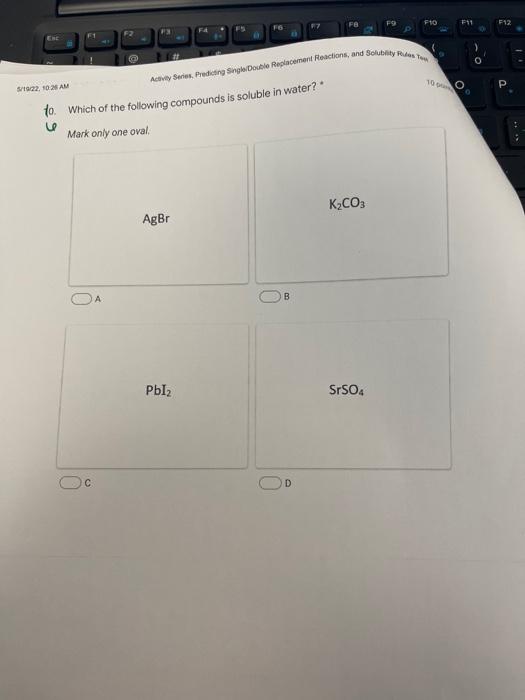 Solved Activity Series, Predicting Single Double Replacement | Chegg.com