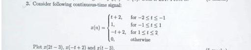 Solved Consider following continuous-time | Chegg.com Solved Consider following continuous-time | Chegg.com