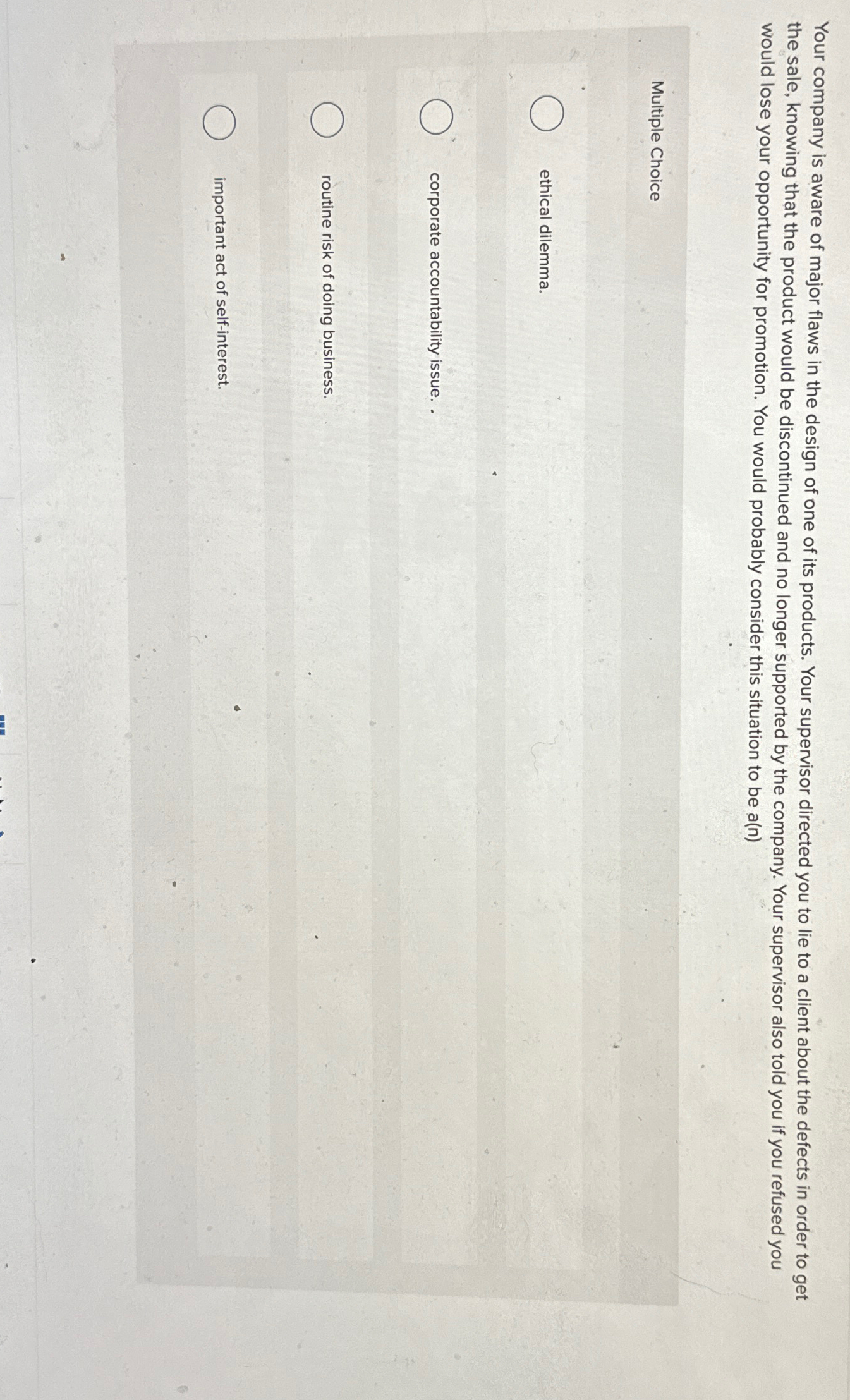 Solved Your company is aware of major flaws in the design of | Chegg.com