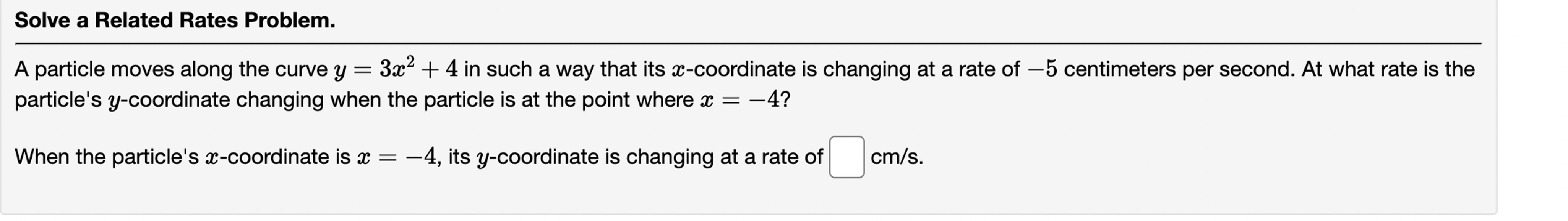 Solved Solve a Related Rates Problem.A particle moves along | Chegg.com