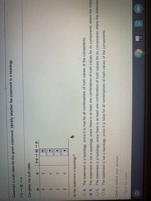 Solved Construct a truth table for the given statement. | Chegg.com