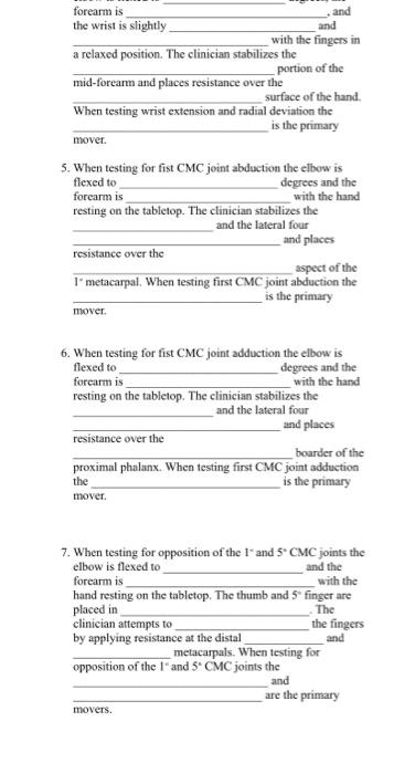 Solved HHP 365: Wrist MMT Name 1. When testing for wrist | Chegg.com
