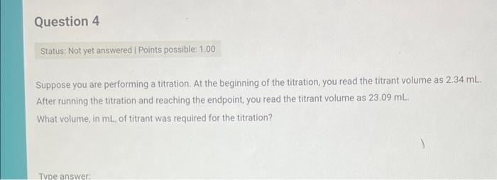 Solved Suppose you are performing a titration. At the | Chegg.com