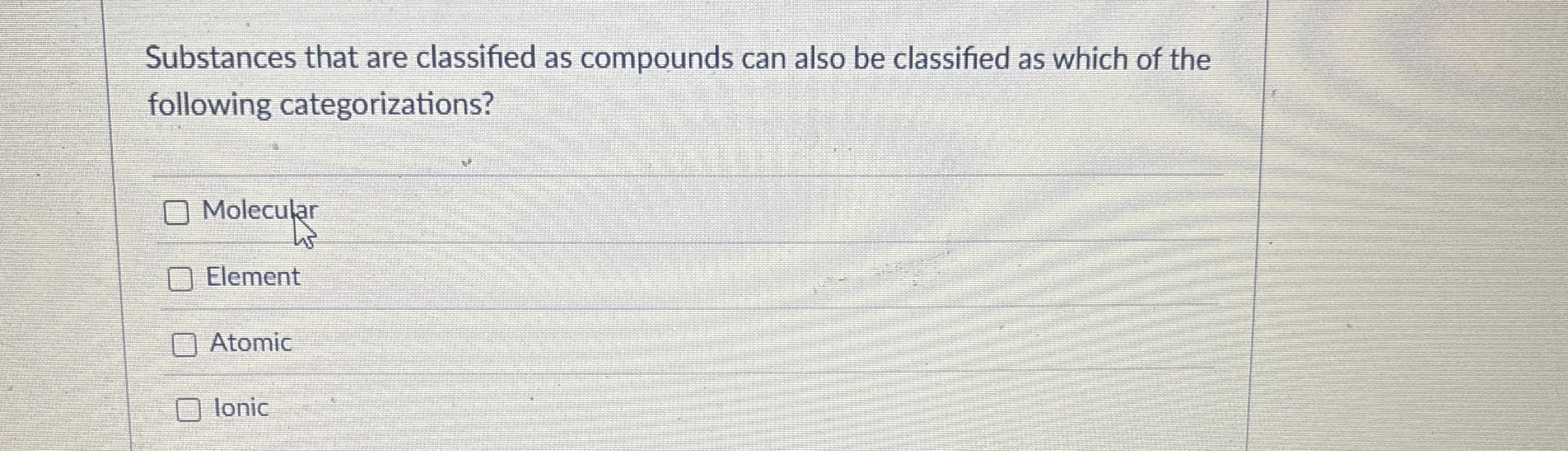Solved Substances that are classified as compounds can also | Chegg.com
