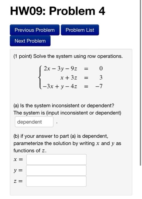 Solved HW09: Problem 4 Previous Problem Problem List Next | Chegg.com