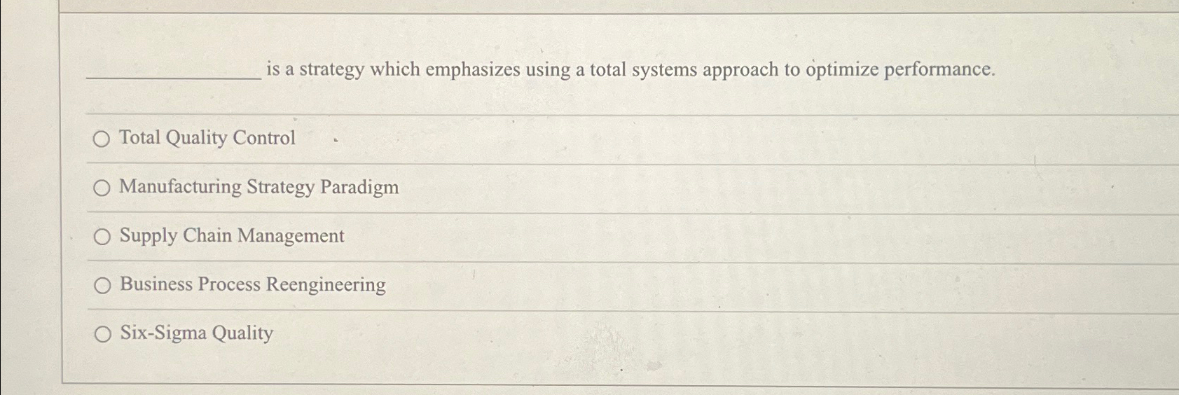 Solved is a strategy which emphasizes using a total systems | Chegg.com