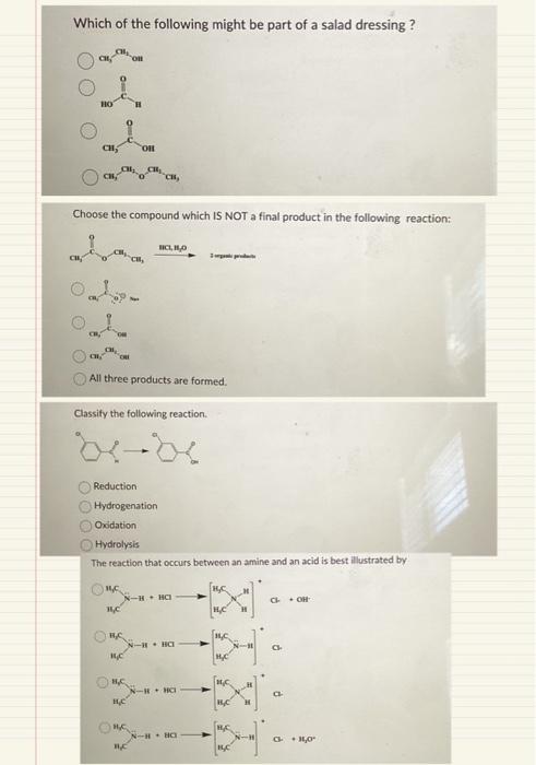 Solved Which of the following might be part of a salad | Chegg.com