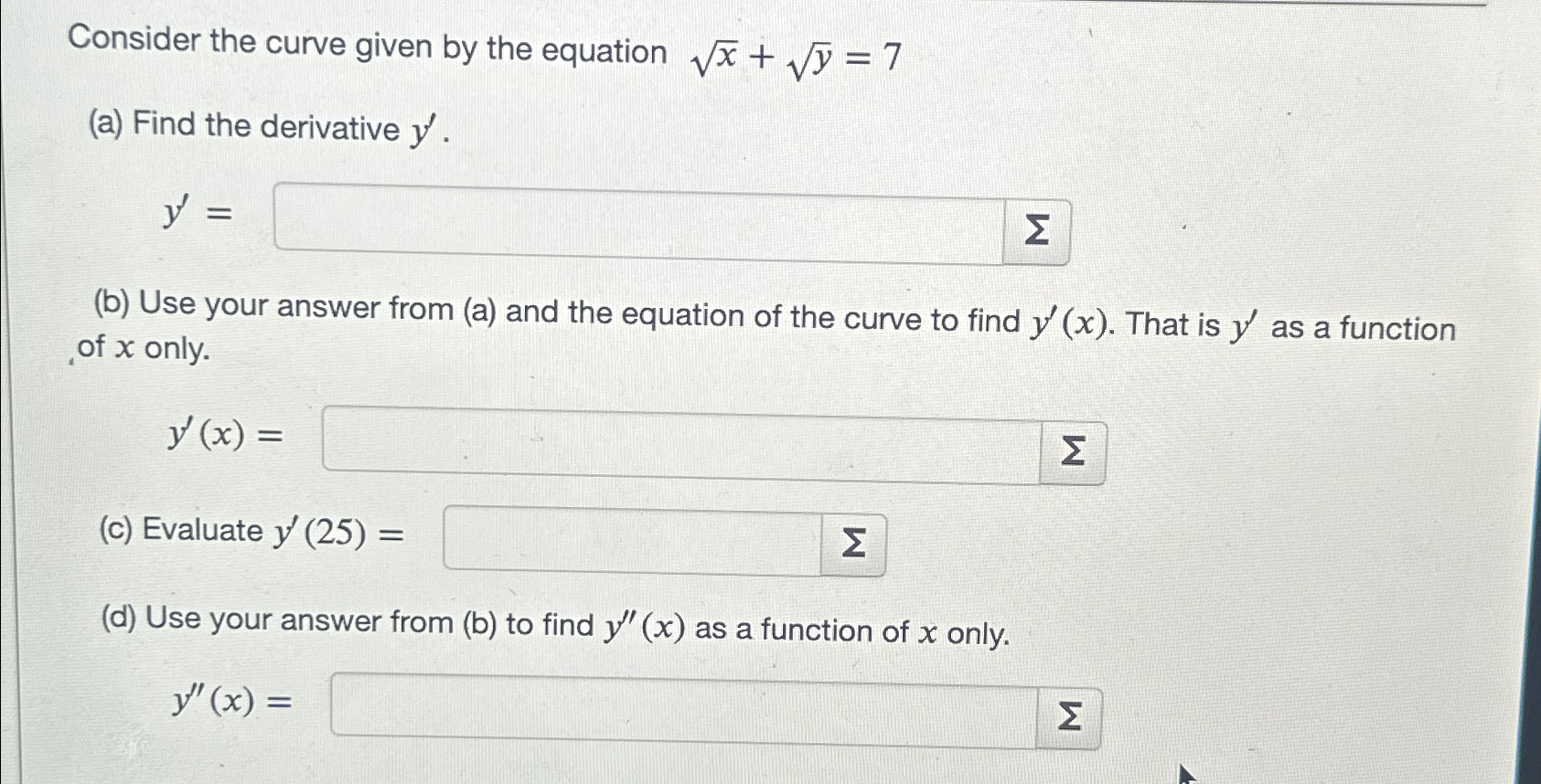 Consider the curve given by the equation x2+y2=7(a) | Chegg.com