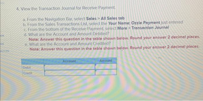 M5.5 Create Invoice and Receive Payment Ozzie, your | Chegg.com