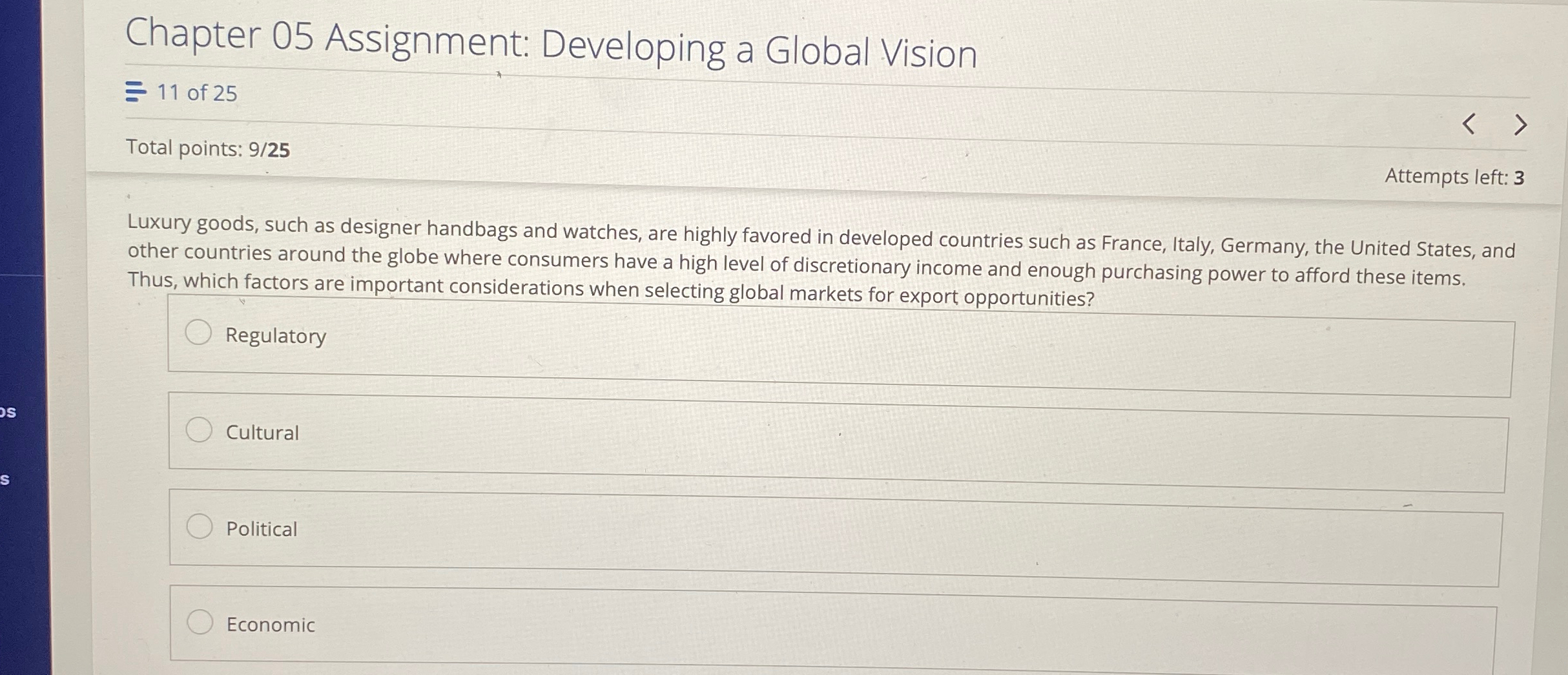 Solved Chapter 05 ﻿Assignment: Developing a Global Vision11 | Chegg.com