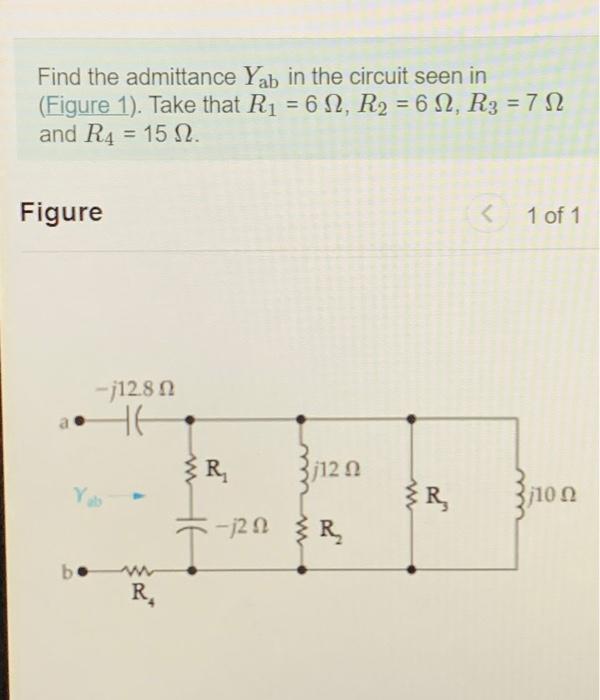 Solved Find the admittance Yab in the circuit seen in | Chegg.com