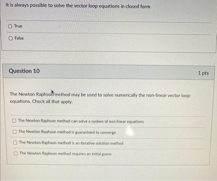 Solved It is always possible to solve the vector loop | Chegg.com