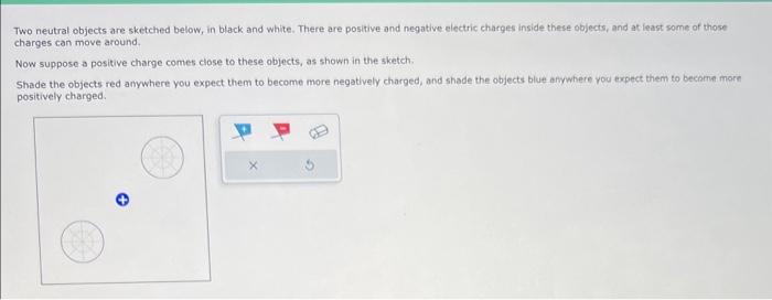 Solved Two neutral objects are sketched below, in black and | Chegg.com
