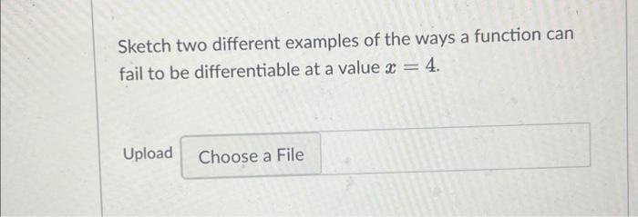 Solved Sketch two different examples of the ways a function | Chegg.com