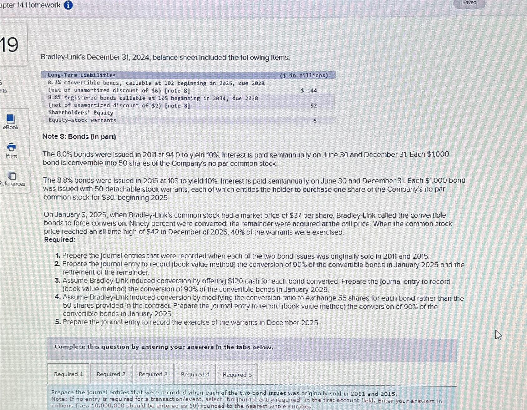 Can you help solve 1-5 ﻿please? Include all workings | Chegg.com