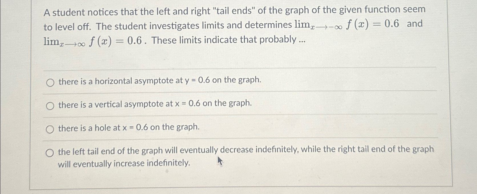 Solved A student notices that the left and right "tail ends" | Chegg.com