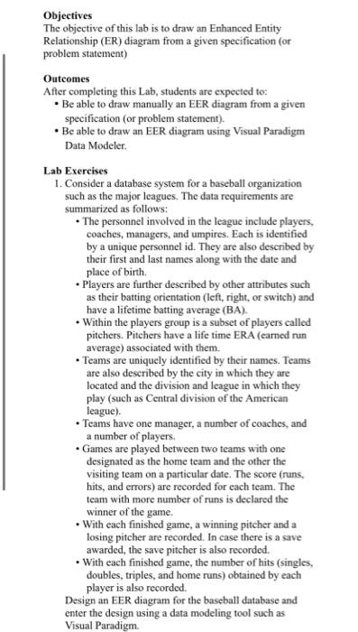 Solved Objectives The objective of this lab is to draw an | Chegg.com