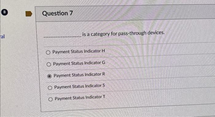 Solved is a category for pass-through devices. Payment | Chegg.com