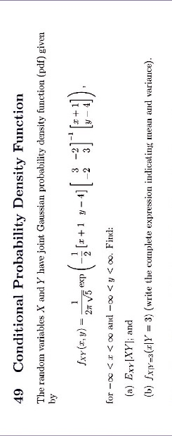 Solved 49 Conditional Probability Density Function The | Chegg.com