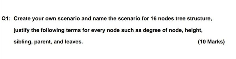 Solved Q1: Create your own scenario and name the scenario | Chegg.com