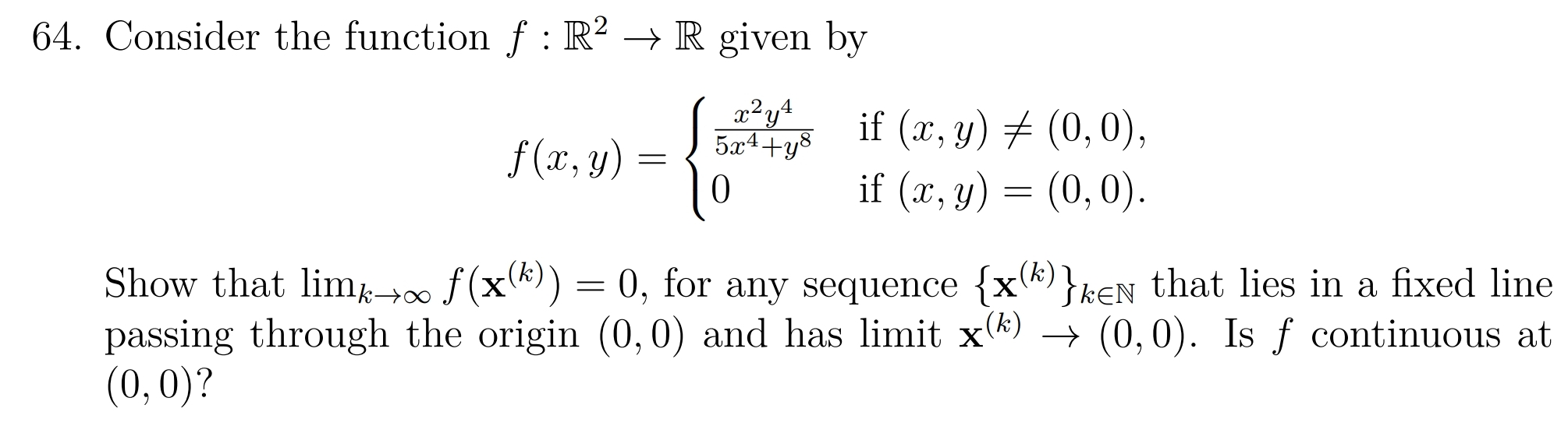 Solved Consider the function f:R2→R ﻿given | Chegg.com