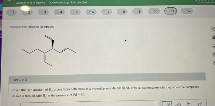 Solved Consider the following compound: Part 1 of 2 Given | Chegg.com