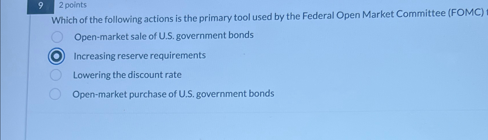 Solved 92 ﻿pointsWhich of the following actions is the | Chegg.com
