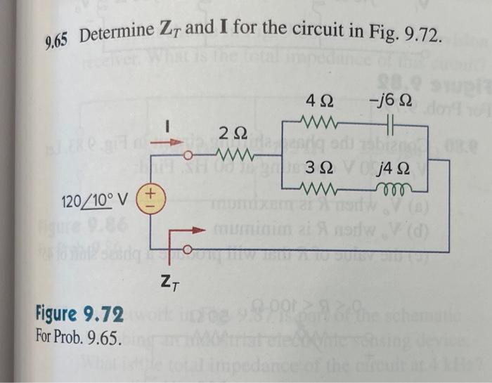 Solved 9.65 Determine ZT and I for the circuit in Fig. 9.72. | Chegg.com