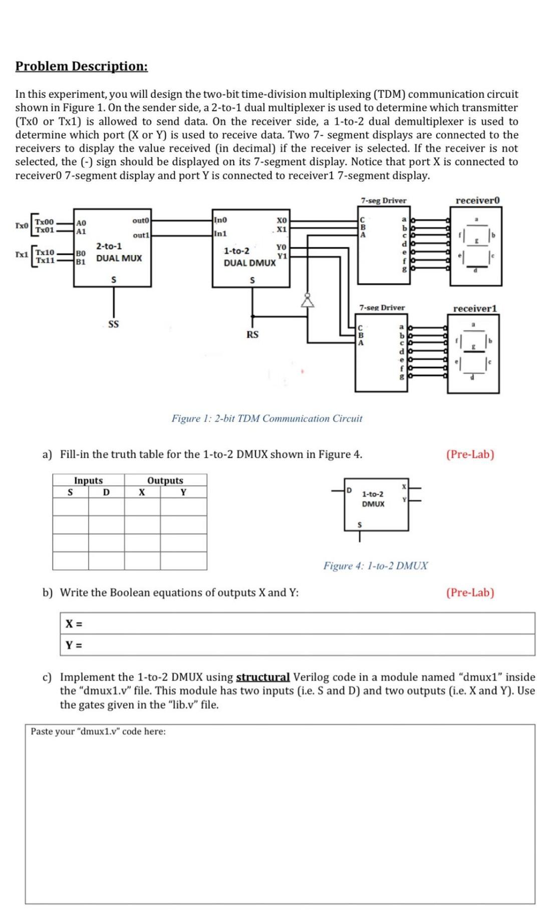 Solved Problem Description: In this experiment, you will | Chegg.com