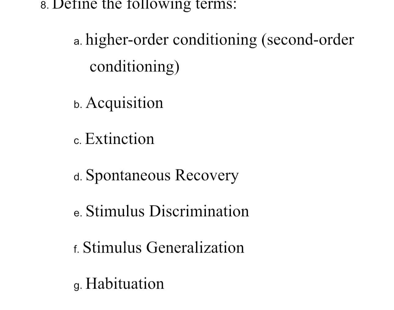 Solved Define the following terms:a. ﻿higher-order | Chegg.com