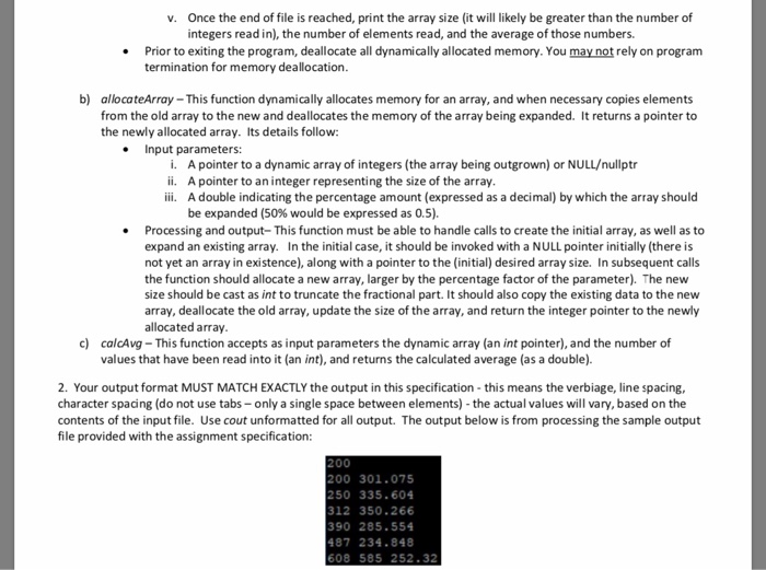 Solved Objectives: 1) Use pointers; 2) Dynamically allocate | Chegg.com