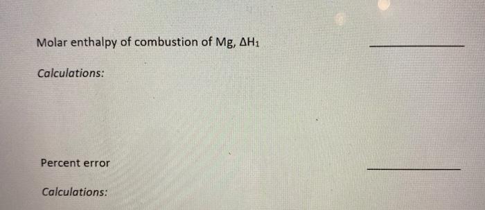 Solved Mg + HCl reaction MgO + HCl reaction Mass of empty, | Chegg.com