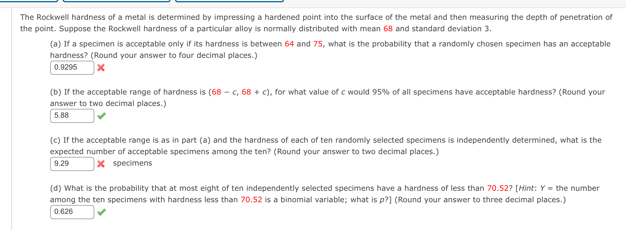 Solved The Rockwell hardness of a metal is determined by | Chegg.com