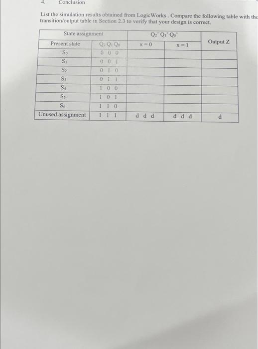 Assignment 3 Design of a Bit Sequence Detector 1 | Chegg.com