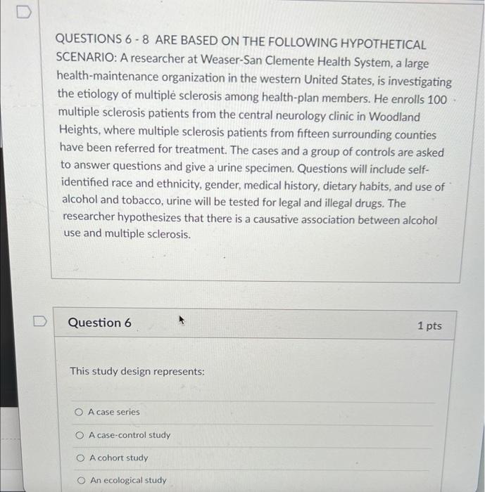 Solved QUESTIONS 6 - 8 ARE BASED ON THE FOLLOWING | Chegg.com