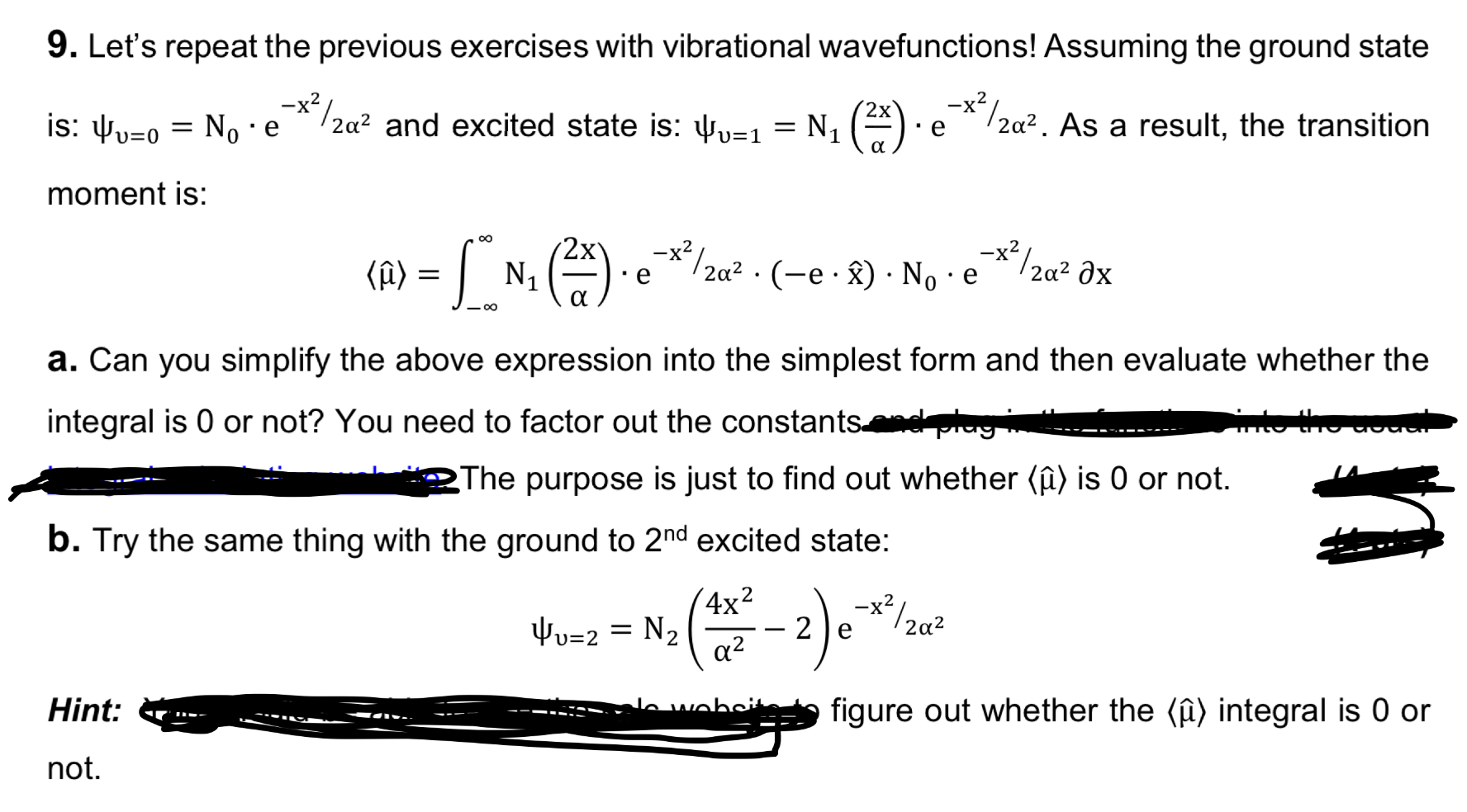 Solved Let's repeat the previous exercises with vibrational | Chegg.com