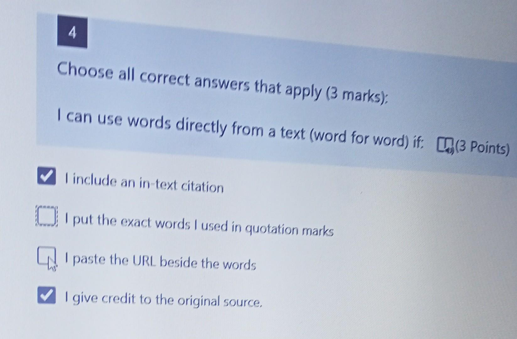 Choose all correct answers that apply ( 3 marks): I | Chegg.com