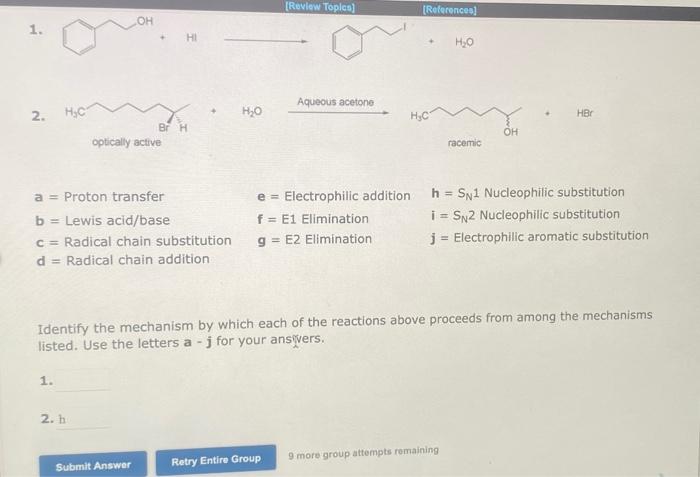 Solved [Review Toples) (References OH 1. HI HO Aqueous | Chegg.com