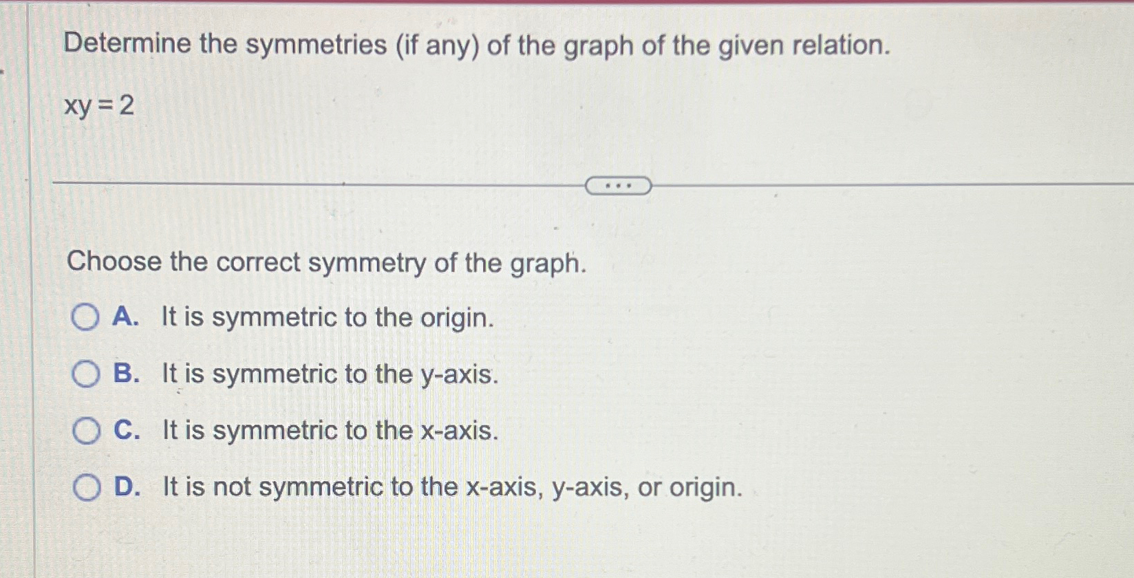 Solved Determine the symmetries (if any) ﻿of the graph of | Chegg.com