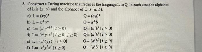 Solved 8. Construct a Turing machine that reduces the | Chegg.com