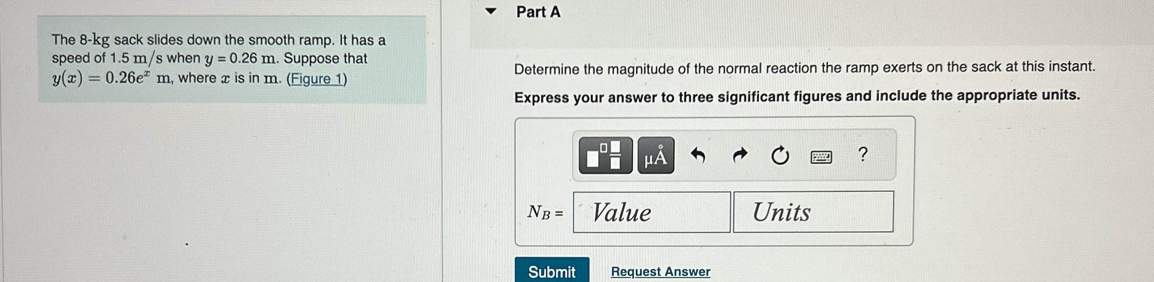 Solved Part AThe 8-kg sack slides down the smooth ramp. It | Chegg.com