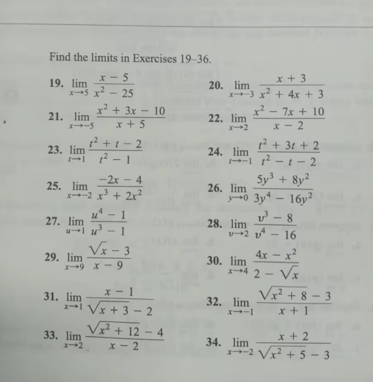 Solved Find the limits in Exercises | Chegg.com