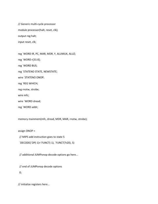 Solved This assignment is about modifying a verilog | Chegg.com